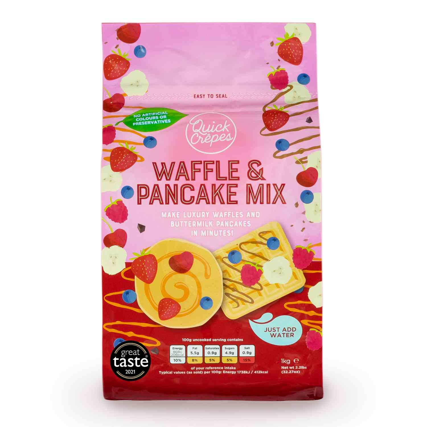 Quick Crêpes award-winning mixes for crepes, waffles and pancakes
